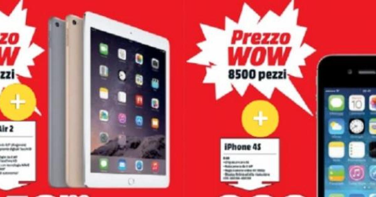 Offerte volantino MediaWorld e prezzi on-line per iPhone 5S, iPhone 4S ...