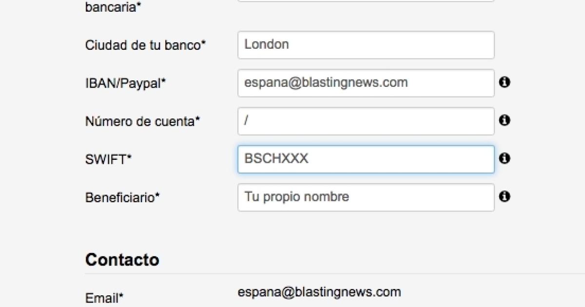 Cómo rellenar tus datos bancarios correctamente