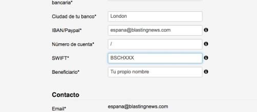 Cómo rellenar tus datos bancarios correctamente