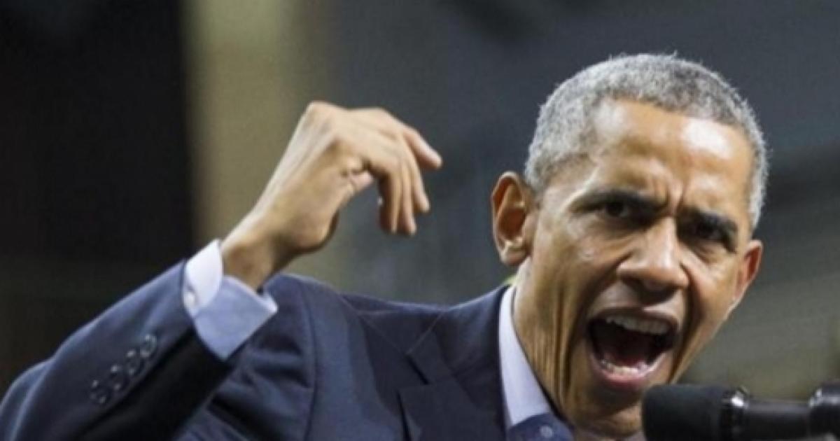 President Barack Obama fights President-elect Donald Trump.