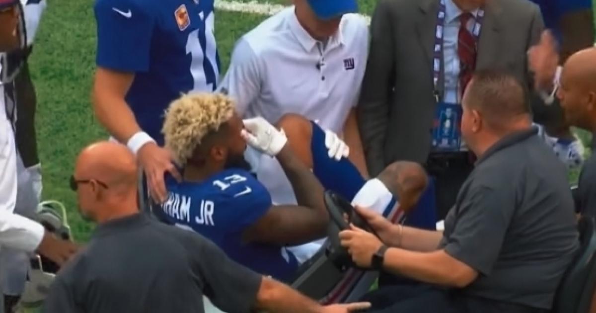 New York Giants WR Odell Beckham Jr. upset by injury