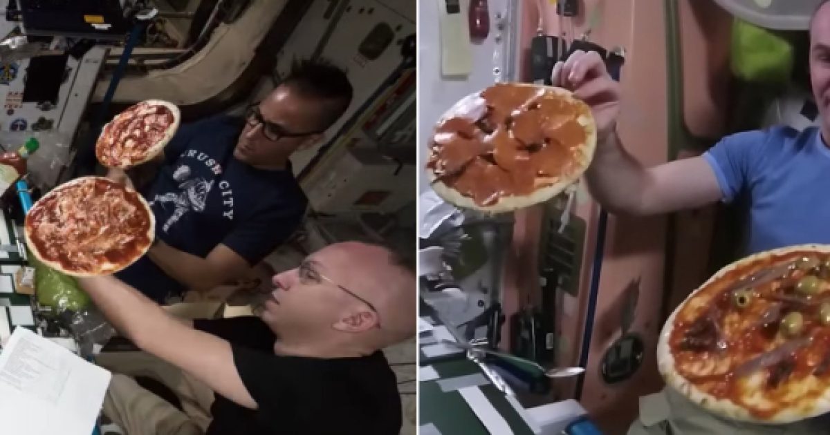 Space Station Astronauts Make Flying Pizza And It's Awesome.