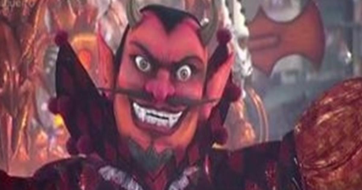 Demônios aparecem no desfile do carnaval no Rio de Janeiro