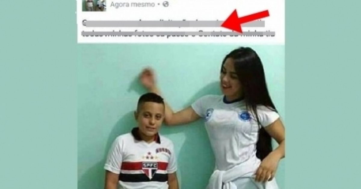 Menino faz proposta indecente na internet com foto de sua tia gata