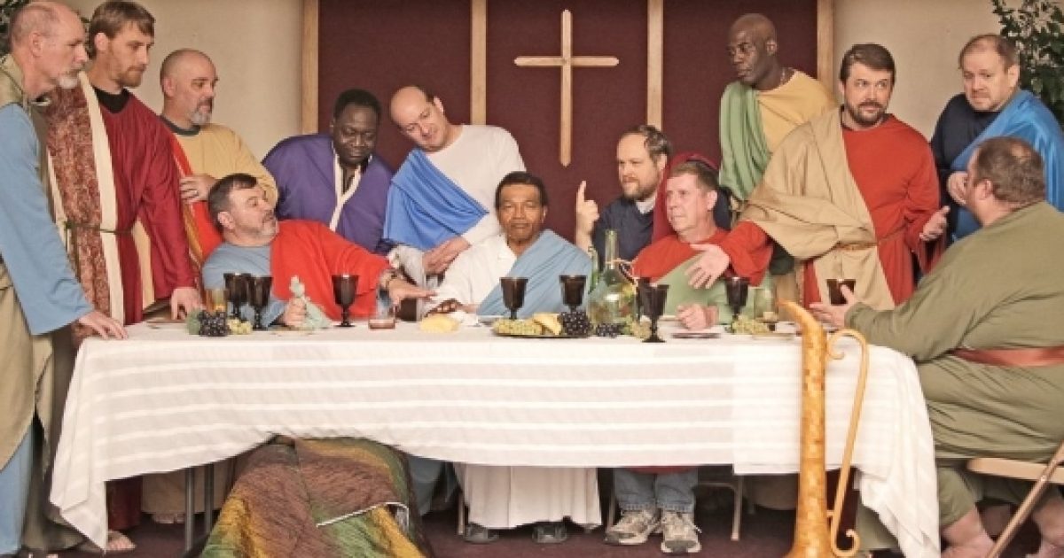 Christian churches present 'The Living Last Supper' during Holy Week