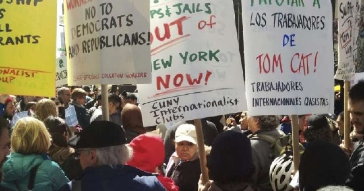 Immigrants and unions protest against Trump policies in cities across ...
