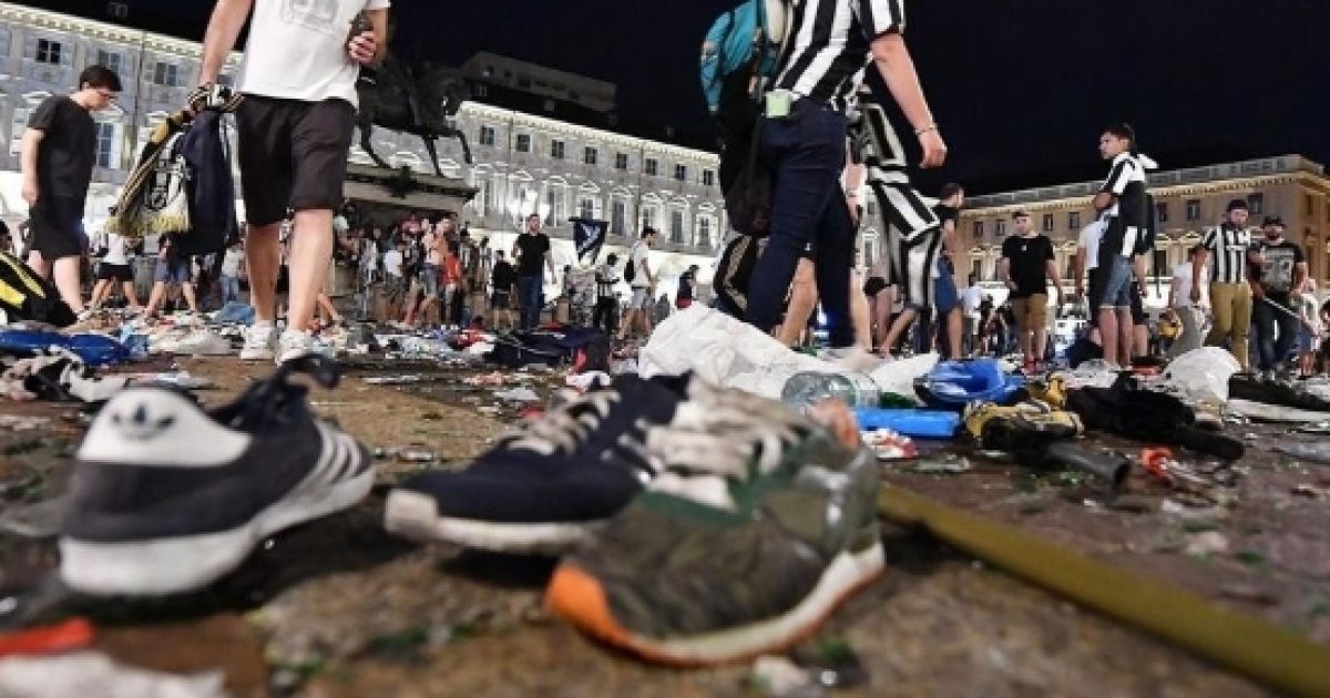 Panic in Turin: 1500 victims on the square