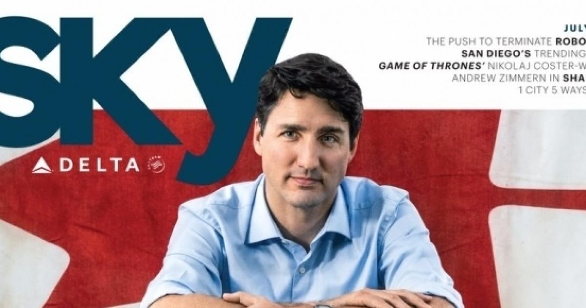 Justin Trudeau’s Delta inflight magazine cover goes viral
