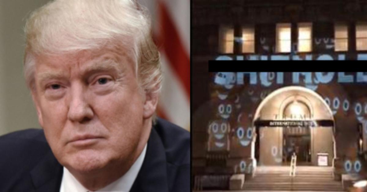 Trump hotel trolled with 'sh*thole' projection, poop emojis during epic ...