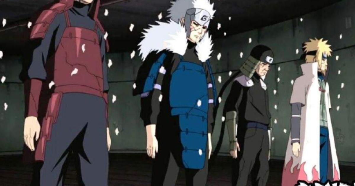 Los hokages en un orden que se clasifica mediante su poder