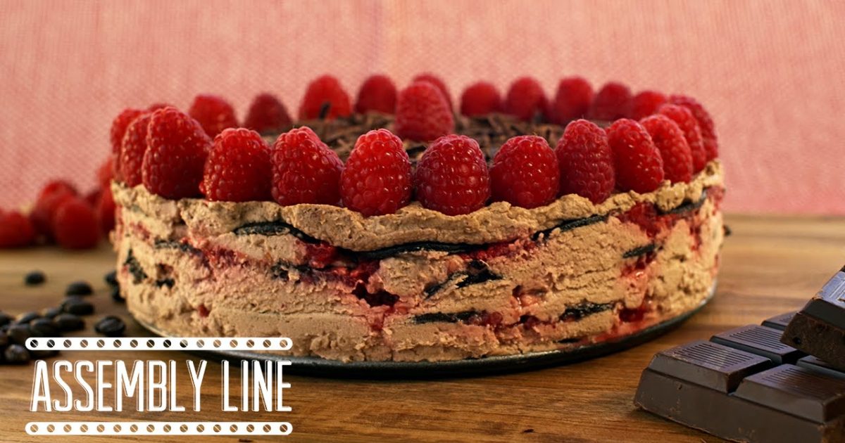 Simple chocolate and raspberry icebox cake recipe