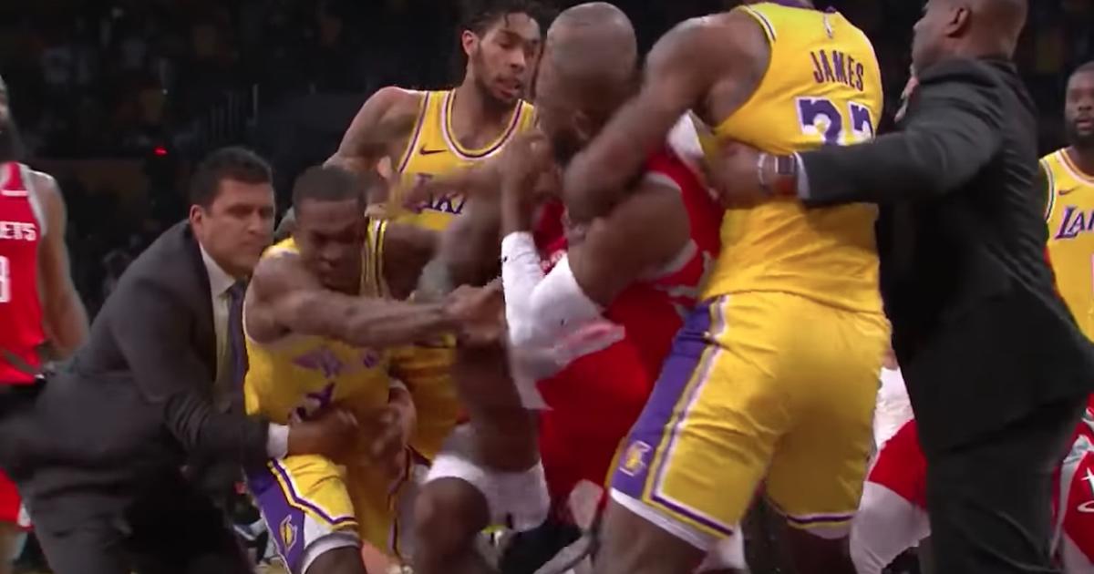 LeBron James comments on Rajon Rondo vs Chris Paul fight, Lakers loss ...