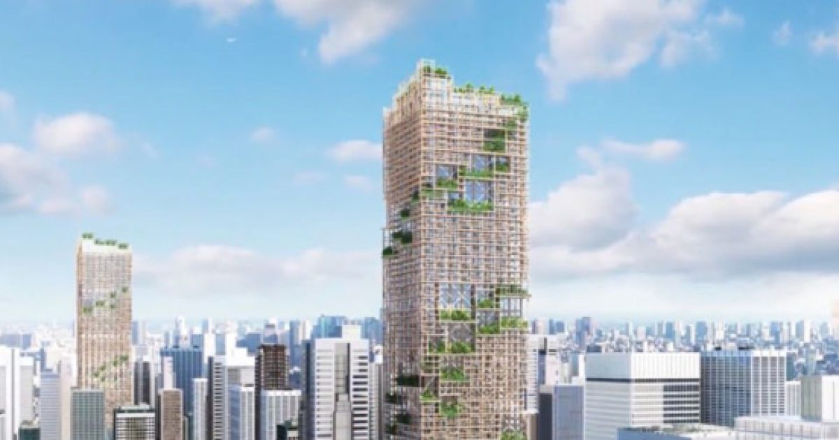 Japan's tallest building will be made completely of wood. Well, almost...
