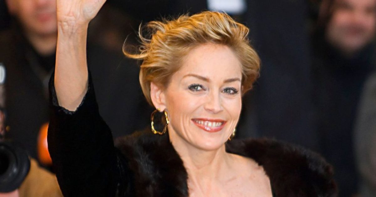 Sharon Stone takes an embarrassing fall