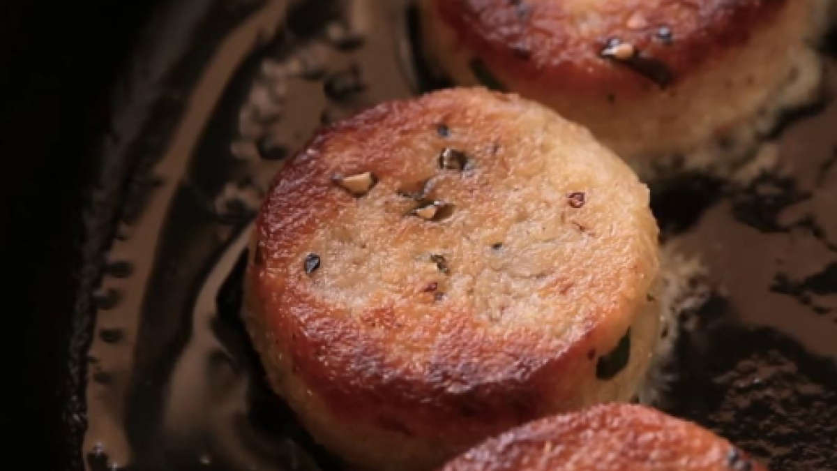 Simple coconut fritters with vanilla sauce recipe
