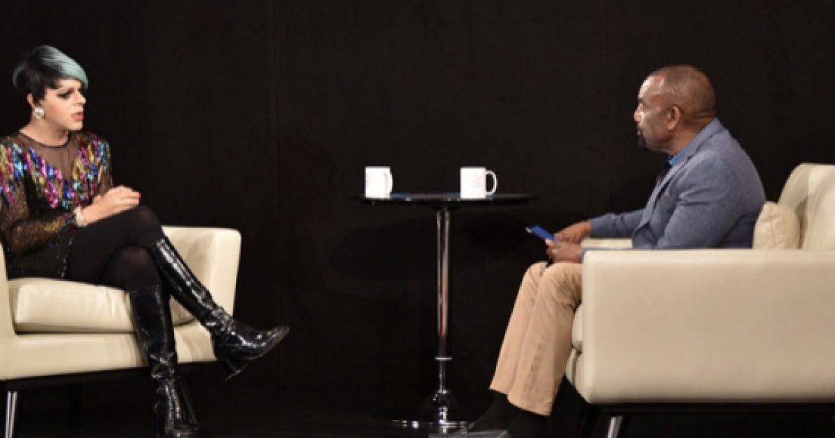 Trans artist Sham Ibrahim takes on 'The Fallen State' host Jesse Lee Peterson