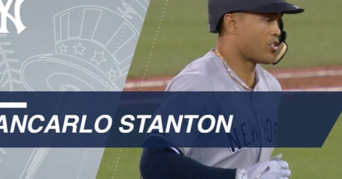 The real bronx bomber, Giancarlo Stanton, making his mark on New York