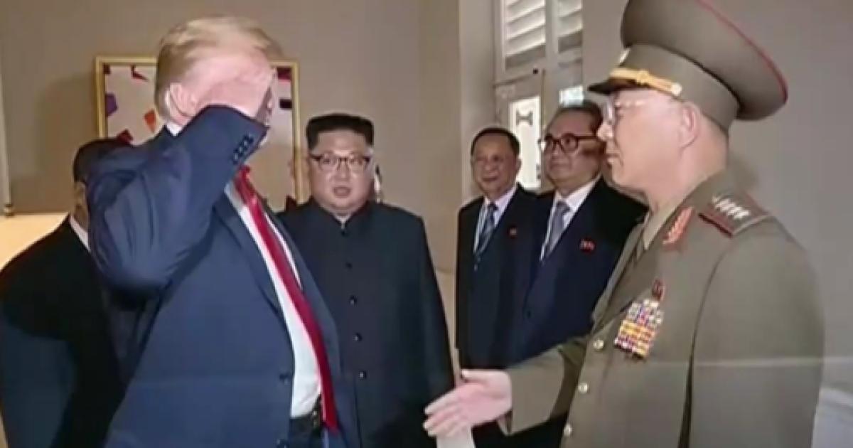 Media footage reveals Trump returns salute to North Korean general at ...