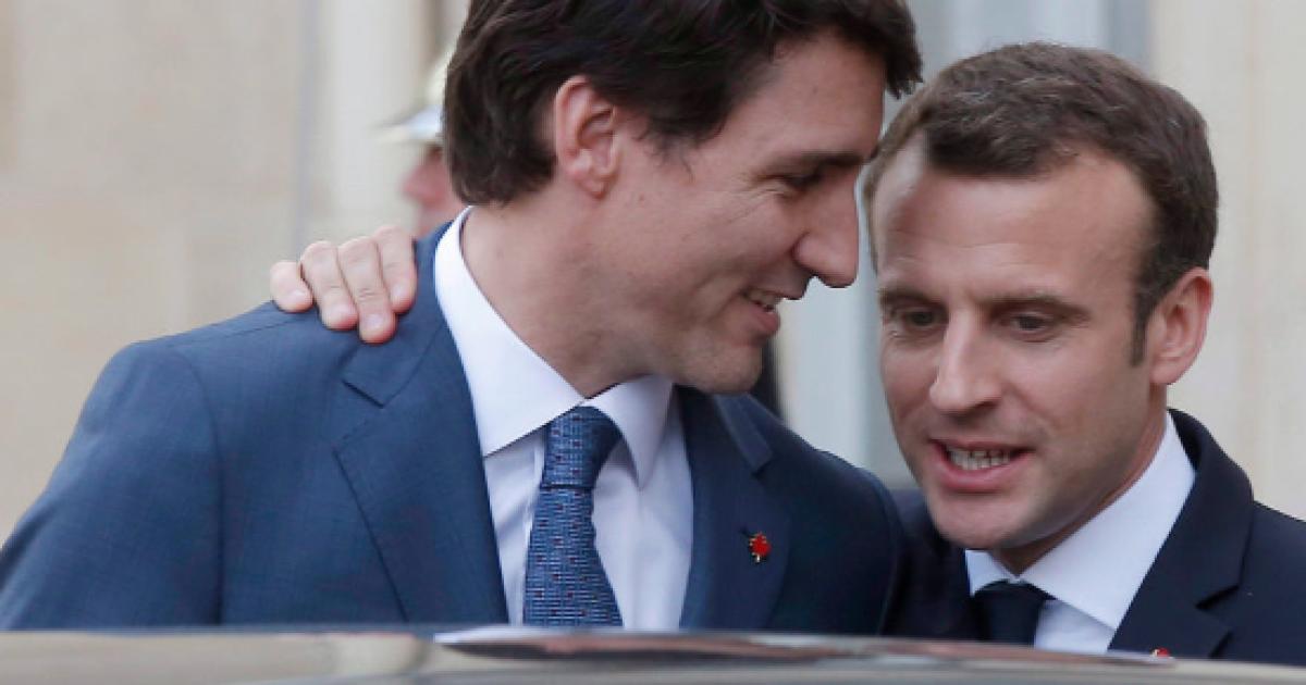 Les chefs d'Etat, Macron et Trudeau se préparent ensemble la rencontre ...