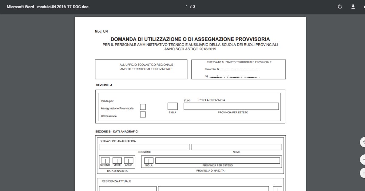 Ata, assegnazioni provvisorie e utilizzazioni: modello unico ...