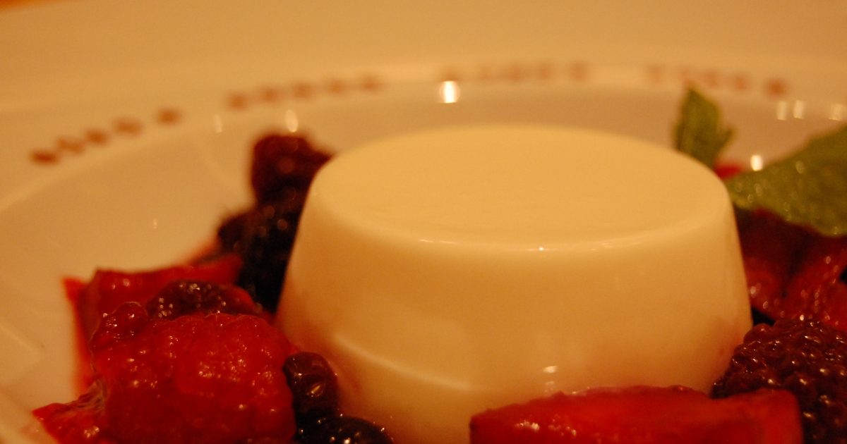 Simple panna cotta with fruit compote recipe