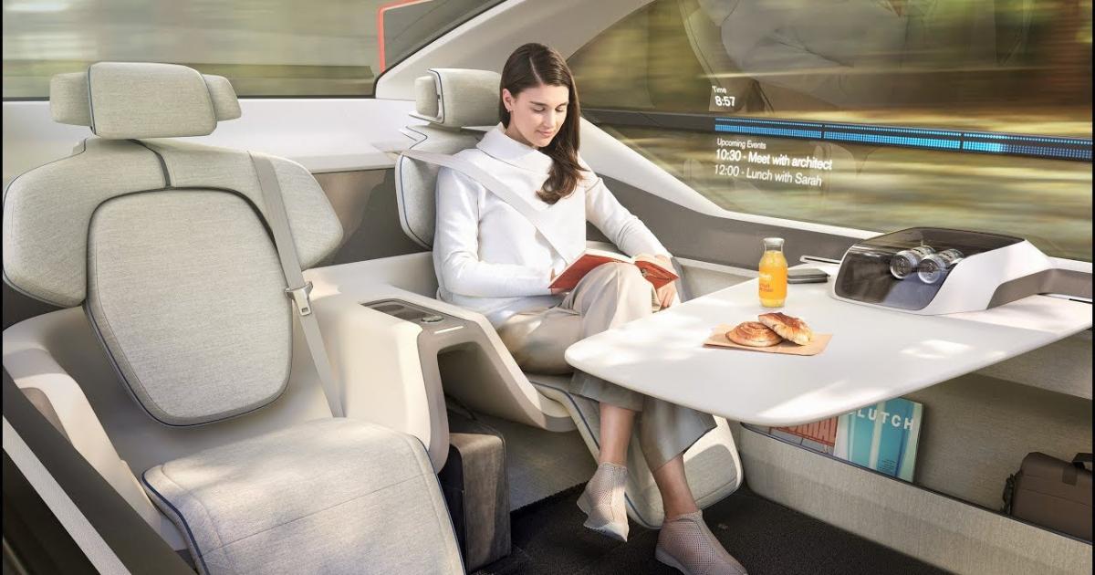 Volvo presenta su 360c, un concepto de automóvil autónomo, futurista y ...
