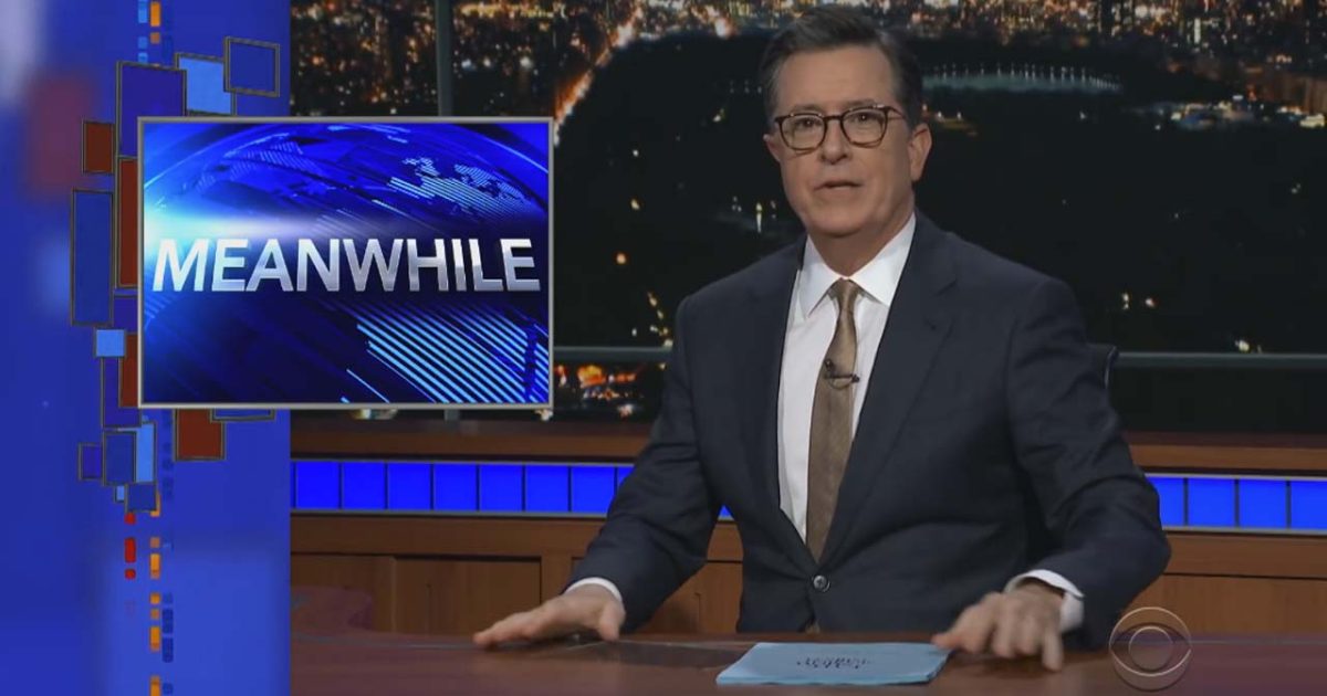 Stephen Colbert's Meanwhile segment features news which slipped through ...