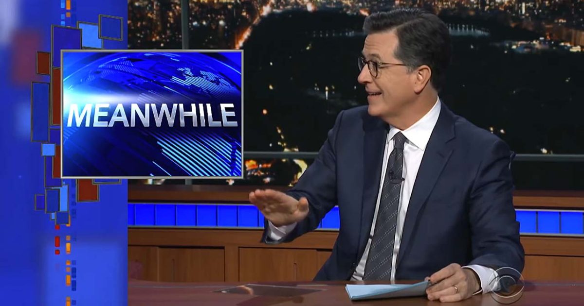 Stephen Colbert's Meanwhile exposes five odd items not in the headlines