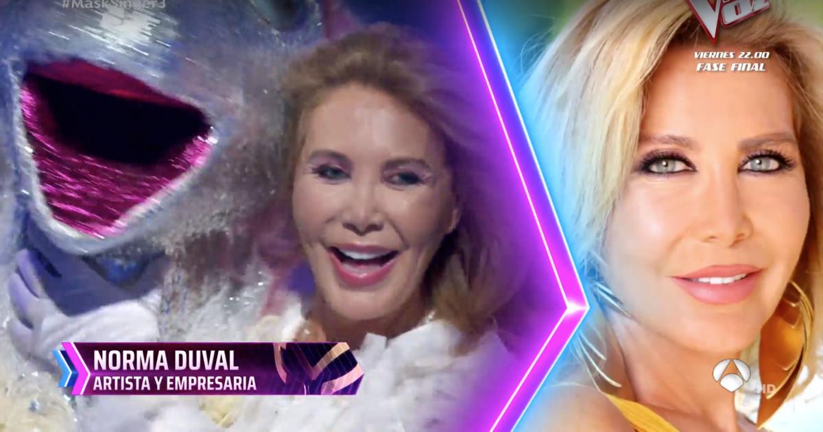 Norma Duval es la tercera máscara desvelada en 'Mask Singer: adivina ...