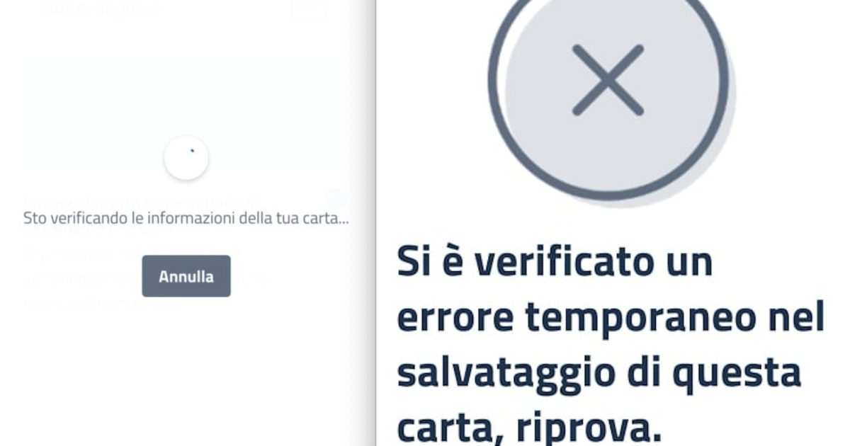 Cashback, errore temporaneo salvataggio carte app Io: rimborsi slittano ...
