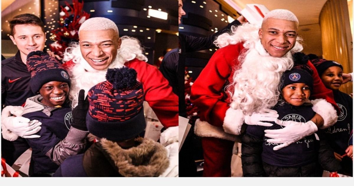 Une photo de Mbappé en père Noël avec des enfants refait surface, la ...