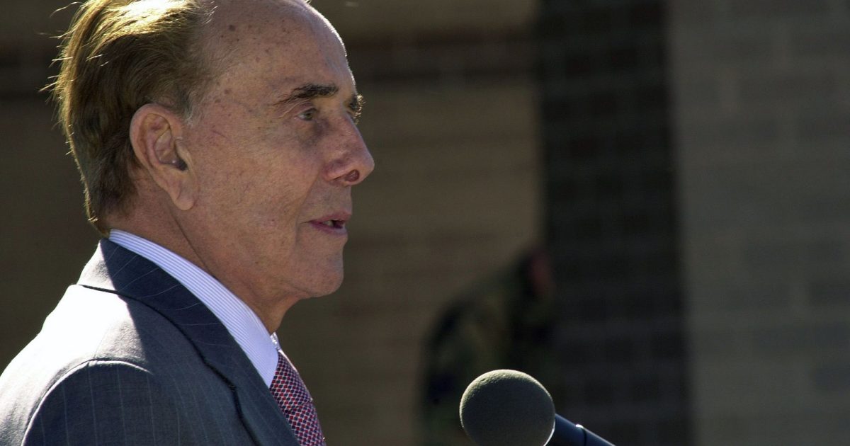 Former Senate Majority Leader, Presidential nominee, war hero Bob Dole ...