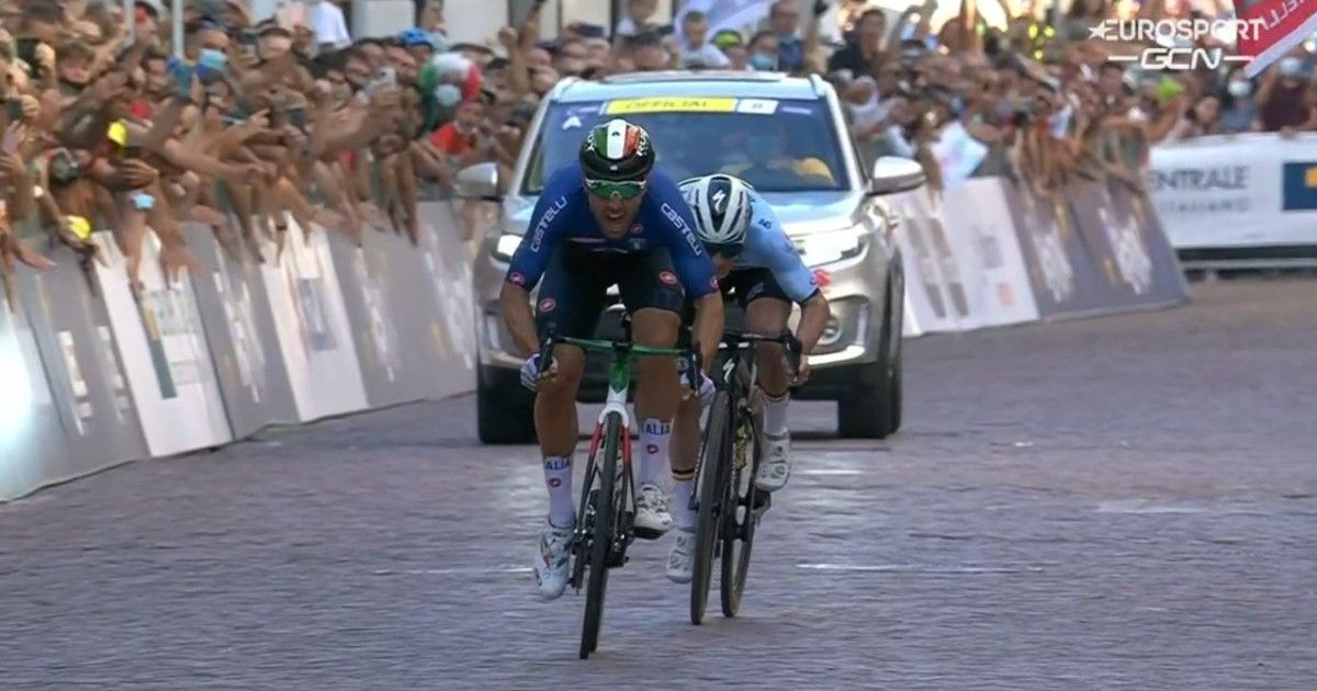 Sonny Colbrelli Campione d’Europa di ciclismo, battuto un grande Evenepoel Sonny Colbrelli Campione d’Europa di ciclismo, battuto un grande Evenepoel