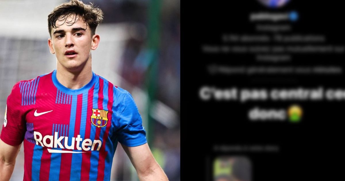 Gavi affiché en DM par une jeune Instagrameuse, elle balance le screen