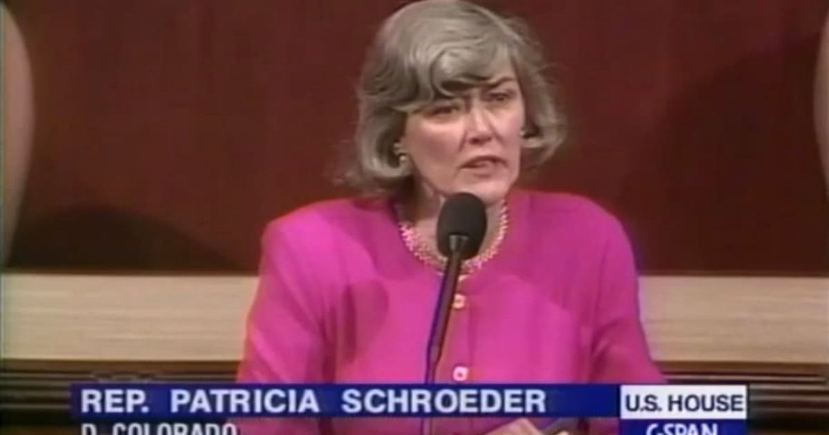 Former U.S. House Children Committee Chairwoman Pat Schroeder dies ...