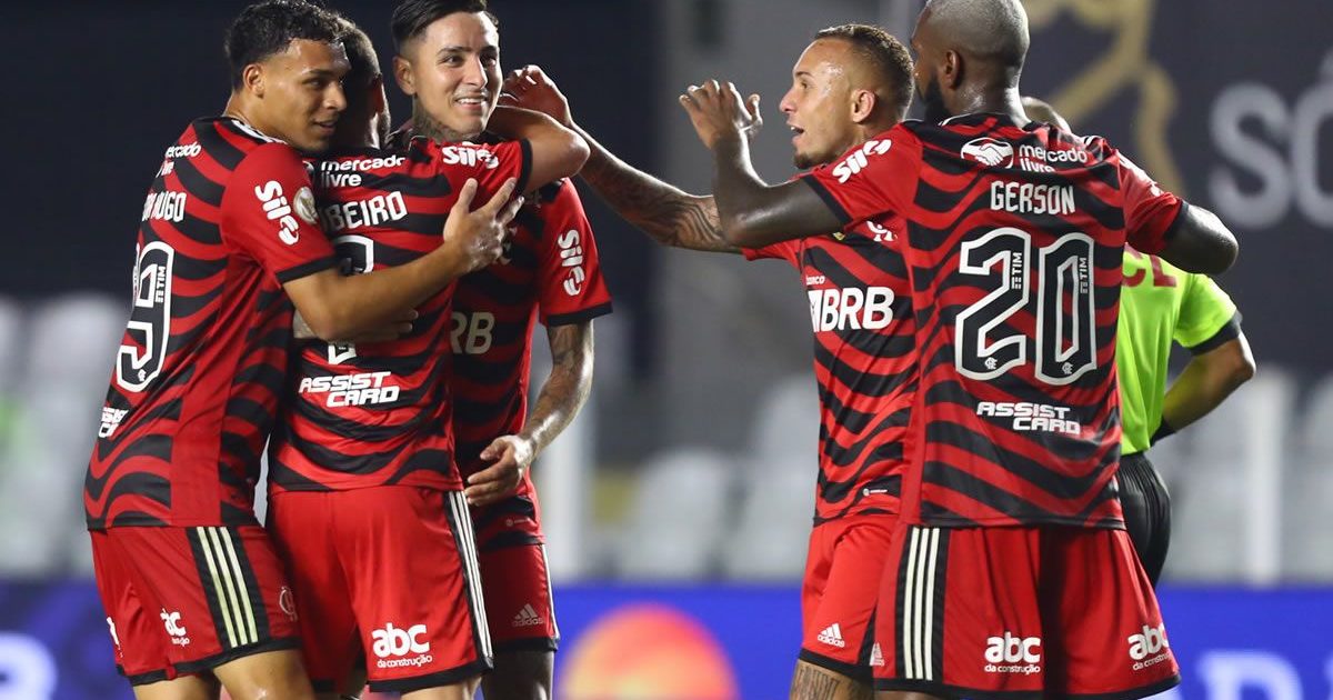 Flamengo vence Santos na Vila Belmiro esvaziada