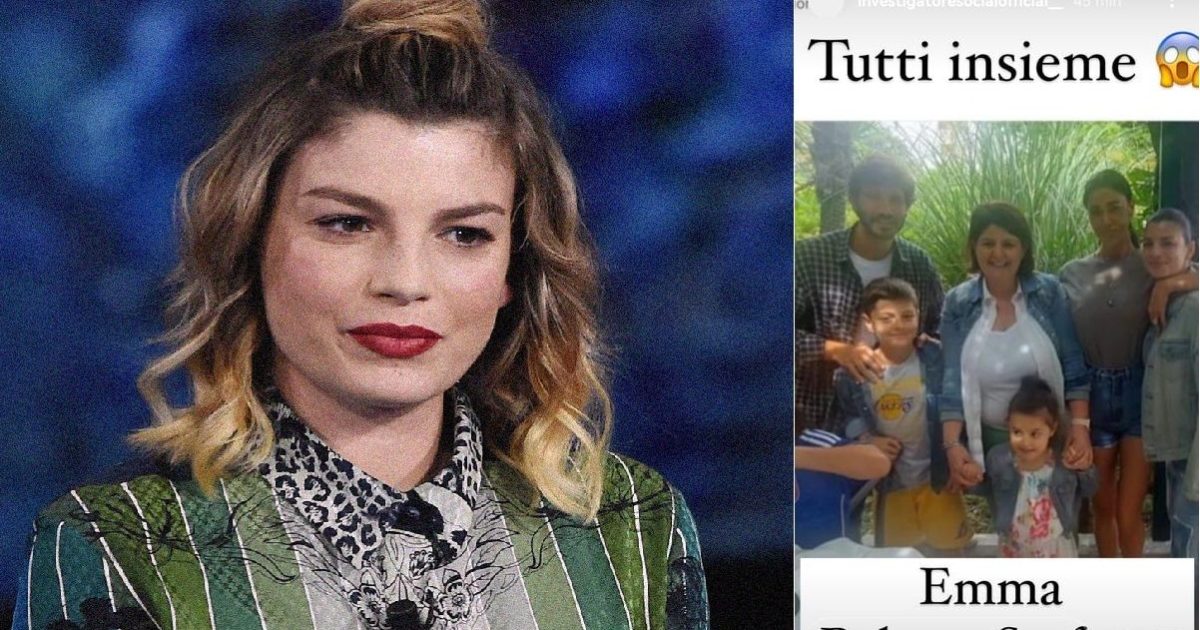 Emma Marrone posa con Belen e Stefano: i tre sorridenti e complici al ...